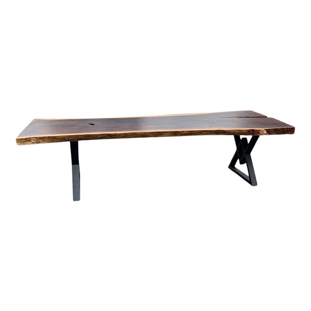 Indonesian Suar Wood Live-Edge Dining Table | Chairish