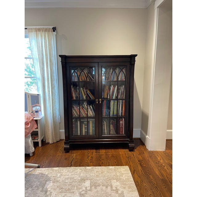 Glass Front Library Bookcase —2 Available | Chairish