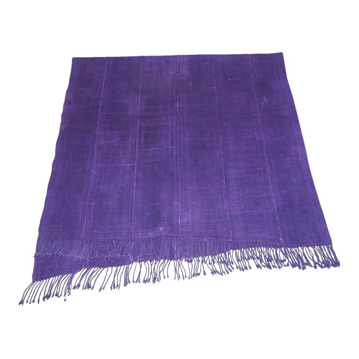 Deep Purple African Mud Cloth Textile Fragment | Chairish