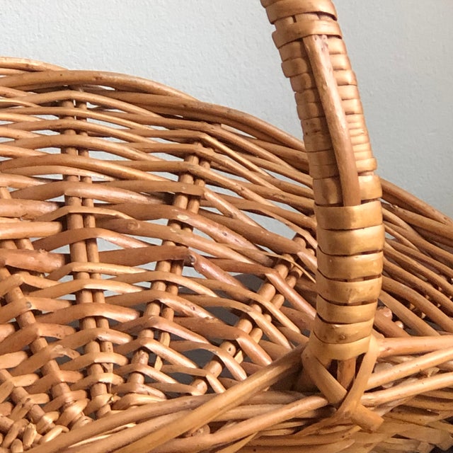 Mid-20th Century European Flower Gathering Basket | Chairish