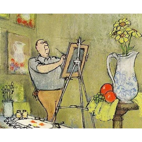 1966, New Yorker Magazine Cover, January 15 (Charles Saxon), Original ...