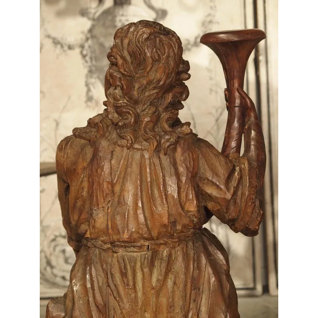 Circa 1650 Carved Hardwood Figural Cornucopia Statue From Italy | Chairish