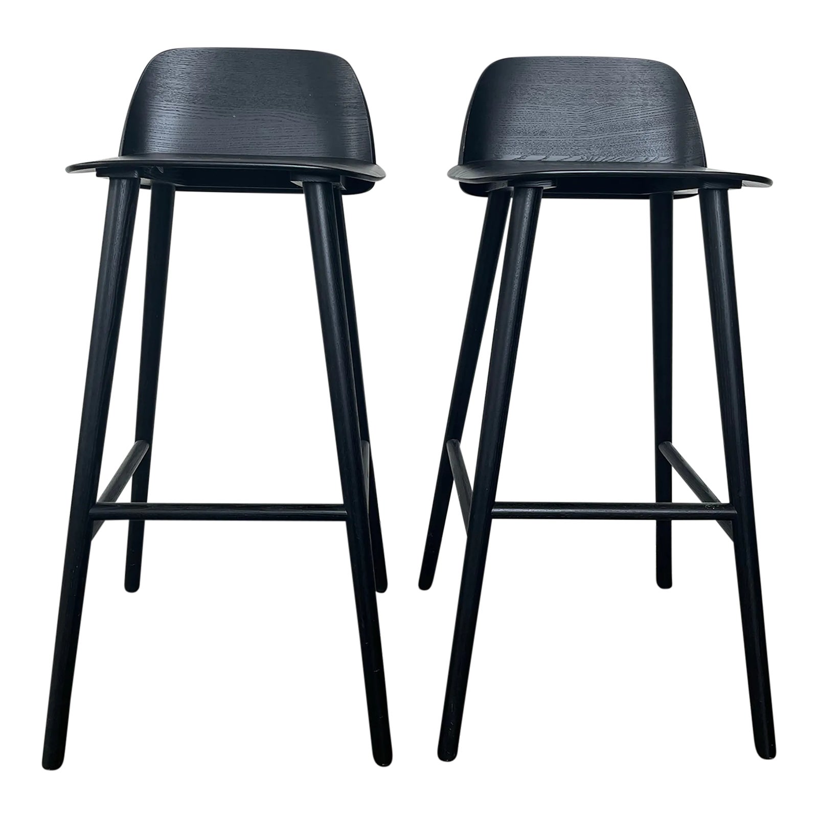 Muuto Nerd Bar Height Stools - Set of 2 | Chairish