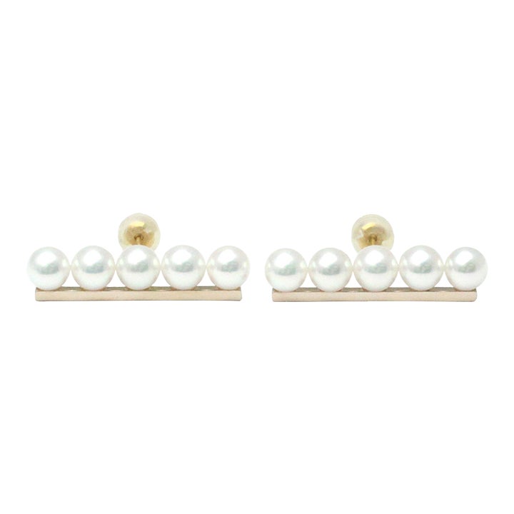 Tasaki Balance Plus E-3842 Pearl Pink Gold [18K] Stud Earrings Pink ...