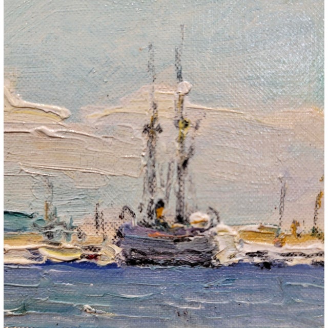 Frank Coburn - 1920s Los Angeles Harbor Scene - Impressionist Oil ...
