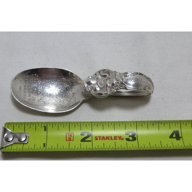 1910s Antique Sterling Silver Little Bo Peep Baby Spoon | Chairish
