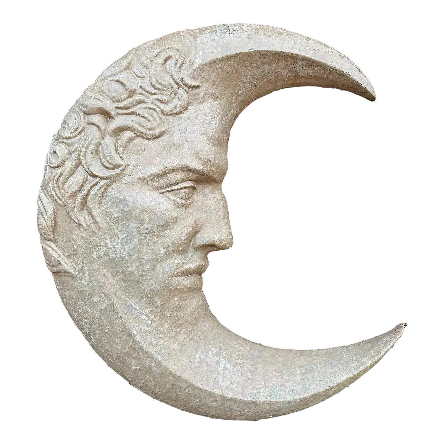 Vintage Illuminated Moon Sculpture | Chairish