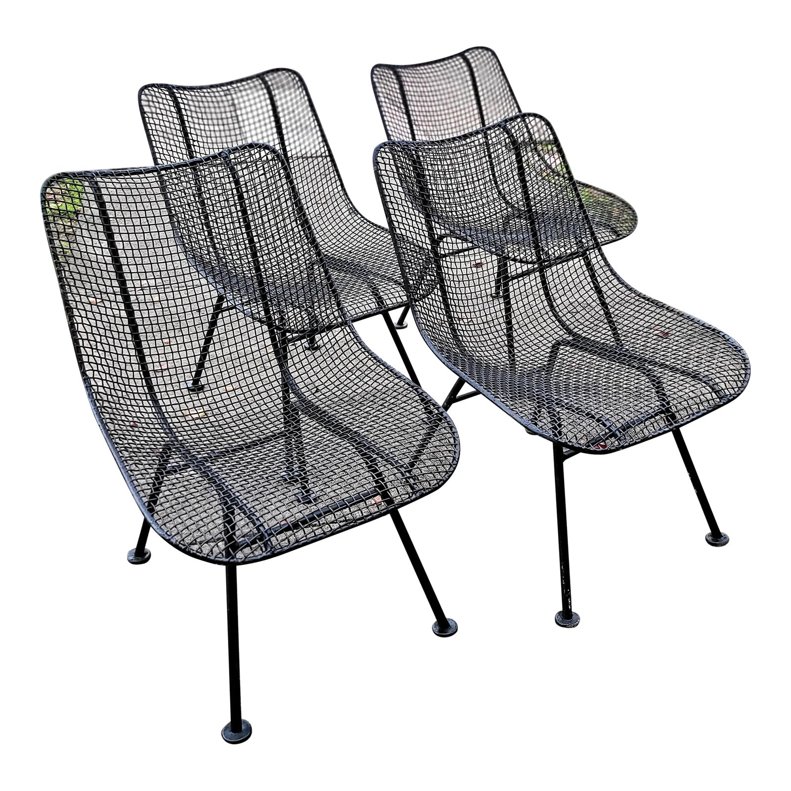 Low 'Sculptura’ Side Chairs by Russel Woodard for Woodard Furniture ...