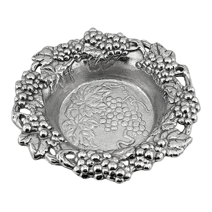 Arthur Court Champagne Coaster Grape Design Aluminum Signed | Chairish
