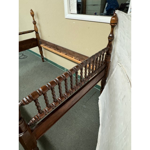 Antique Spindle Wood Bed Frame | Chairish