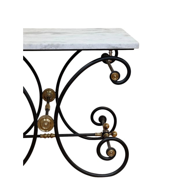 French Marble Top Pastry Patisserie Table, 1920s | Chairish