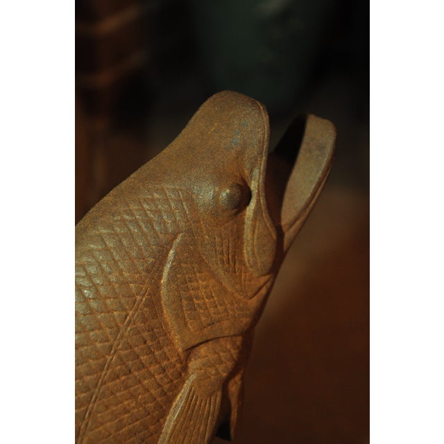 Early 20th Century Leaping Fish Andirons- a Pair | Chairish