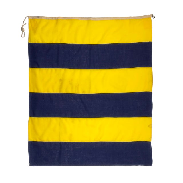 Large Vintage Nautical Signal Flag | Chairish