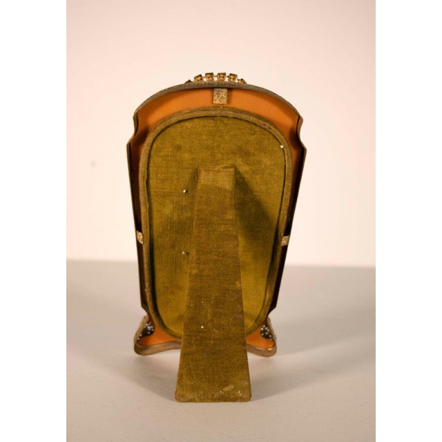 Antique Art Nouveau Deco Vanity Makeup Set Ornate Bronze Inlaid Colored ...