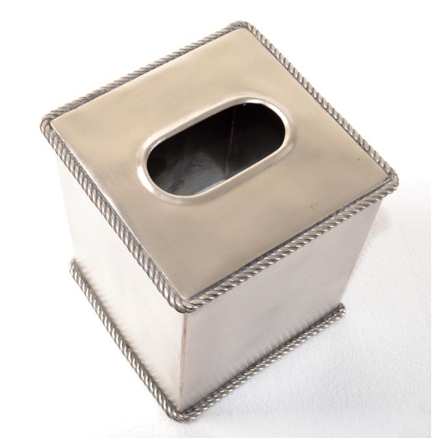 1970s Bohemian Hand Embossed Stainless Steel Tissue Box Cover Veratex ...
