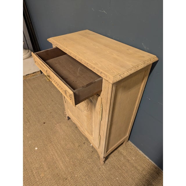 Neo-Rustic Jam Cupboard in Pickled Oak | Chairish