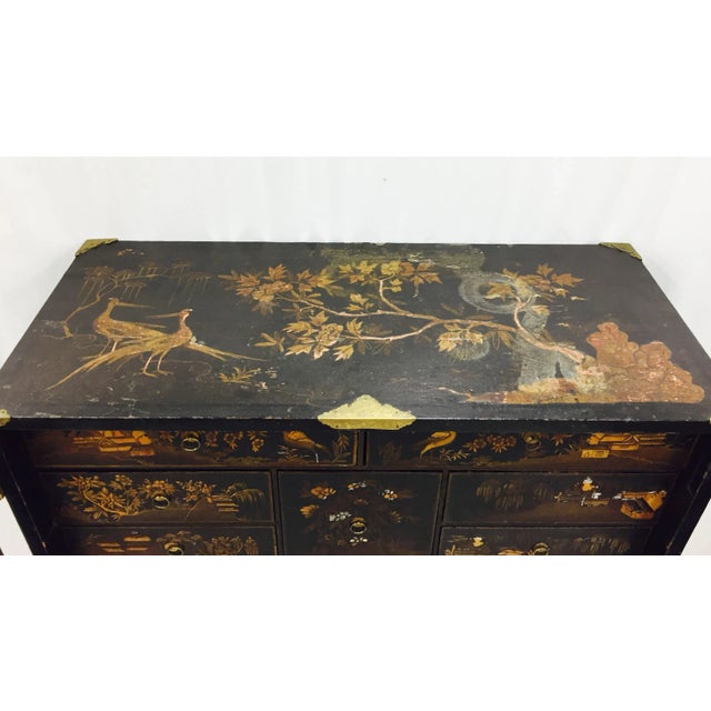 Antique Chinoiserie Chest on Stand | Chairish