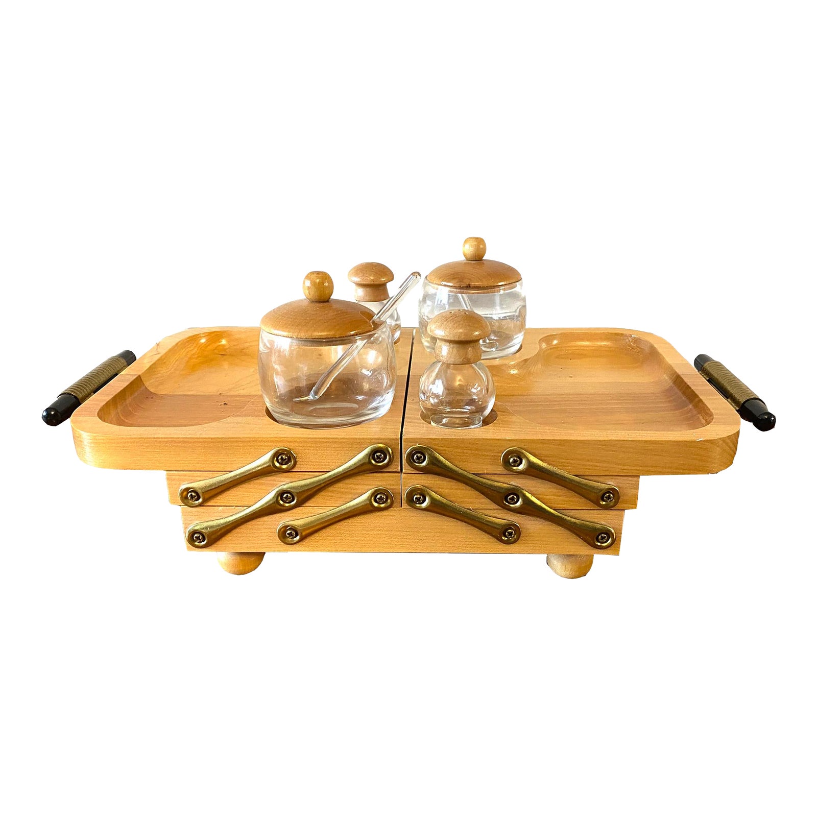 Karoff Original 50s Wood Mid Century Modern 3-Tier Expandable Buffet ...