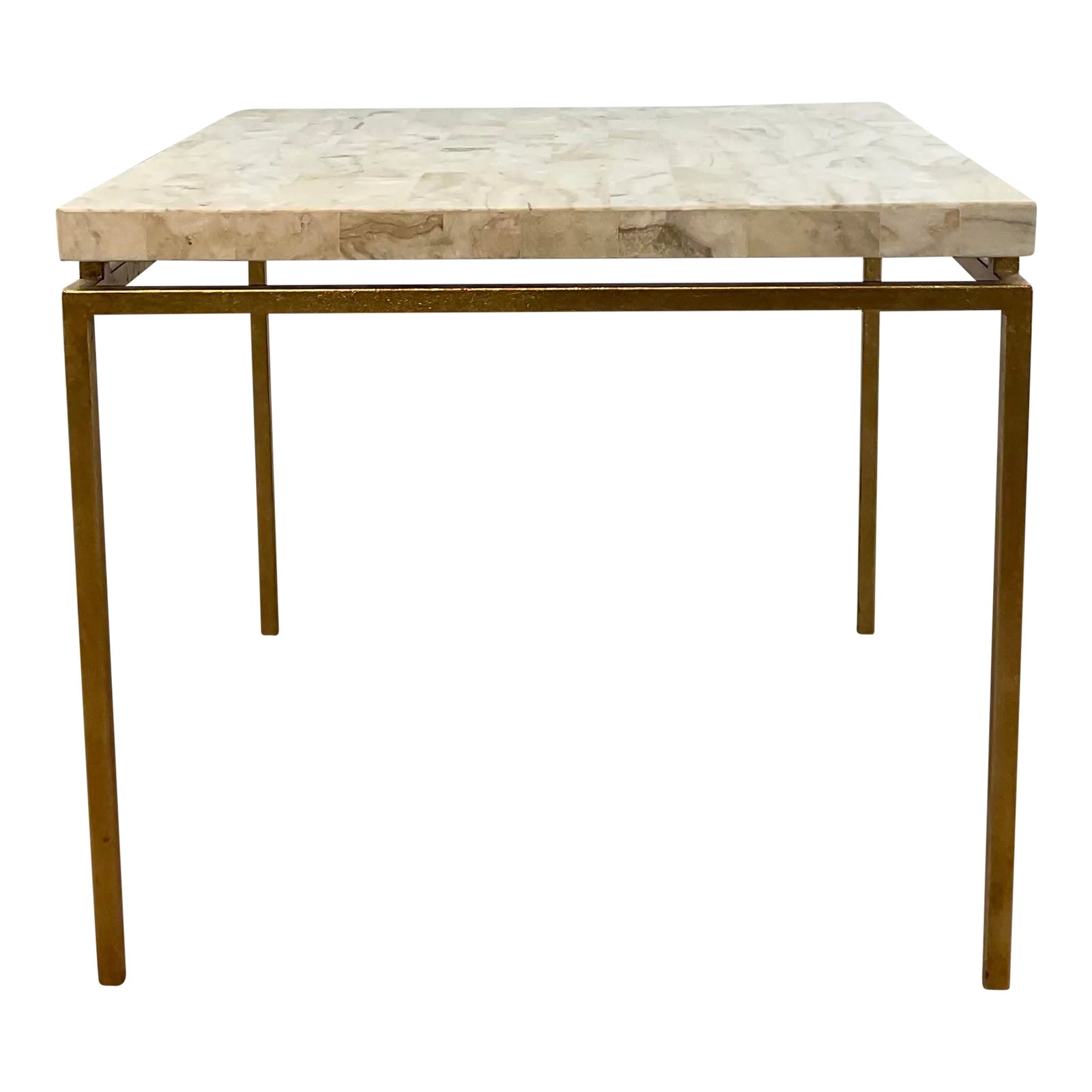 Made Goods Moder Beige Crystal Stone Finished Benjamin Game Table ...