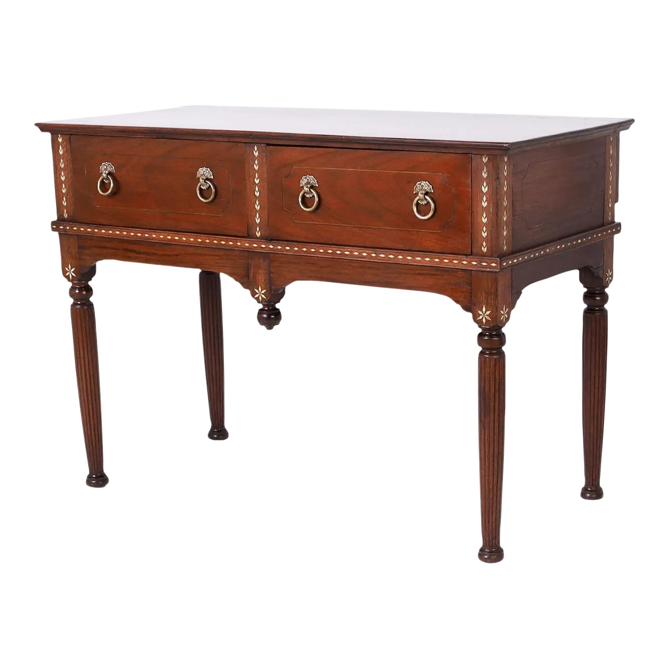 Antique British Colonial Bermuda Inlaid Server | Chairish