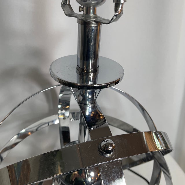 1970s Chrome Spherical Table Lamp | Chairish