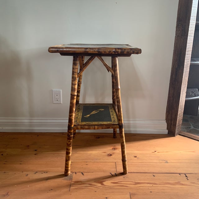 Antique Faux Bamboo Table | Chairish