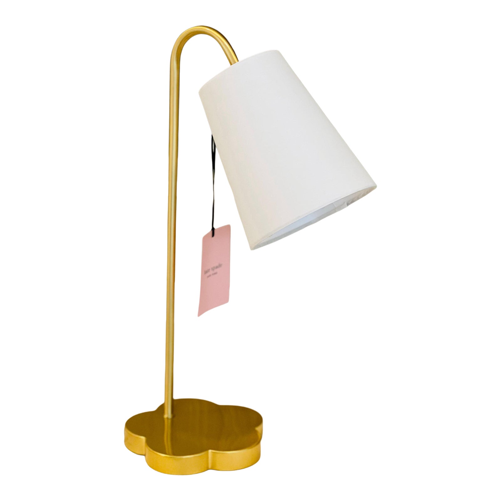 Brass Finished Scalloped Desk Lamp with White Shade by Kate Spade ...