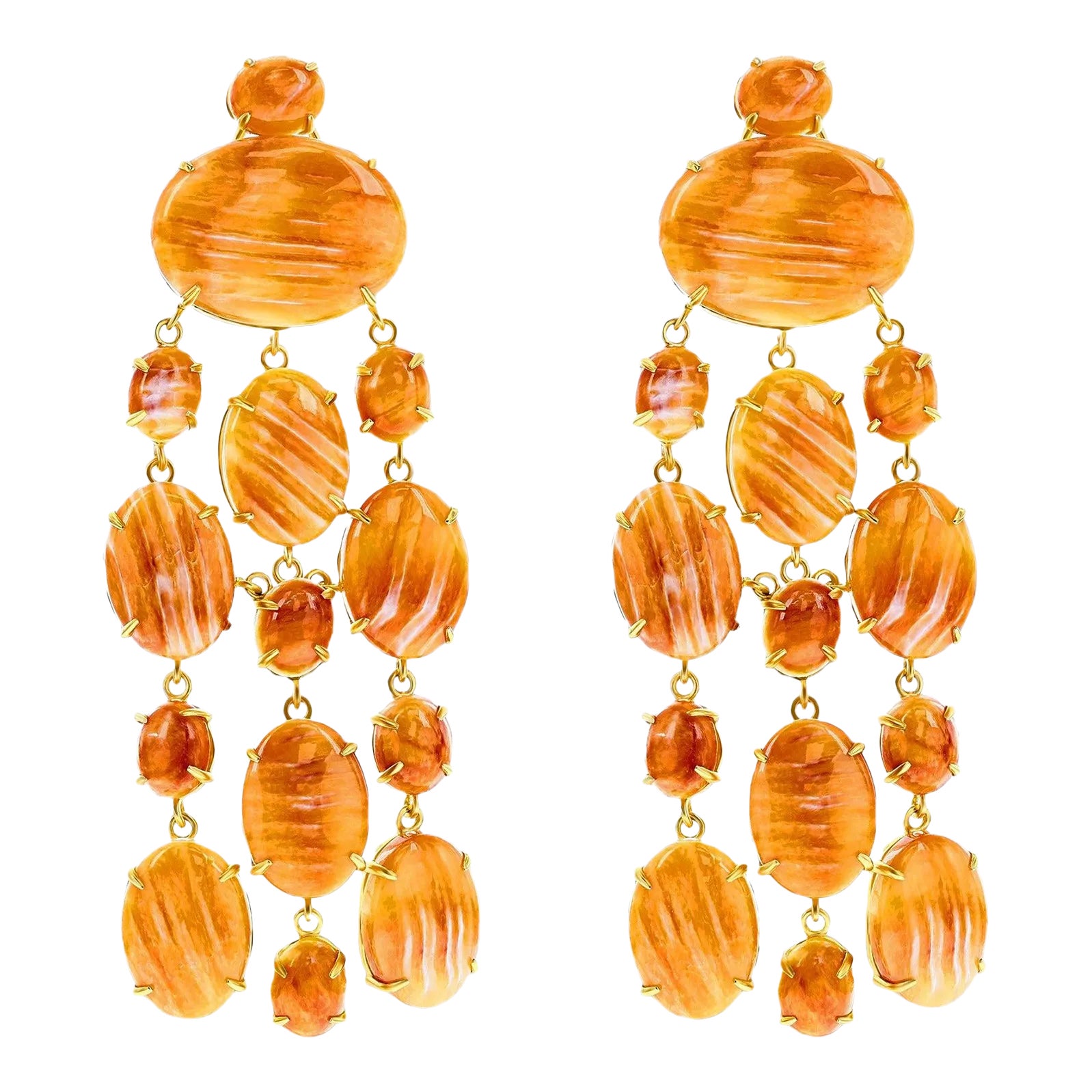 Marysol Statement Earrings in Spiny O, a pair | Chairish