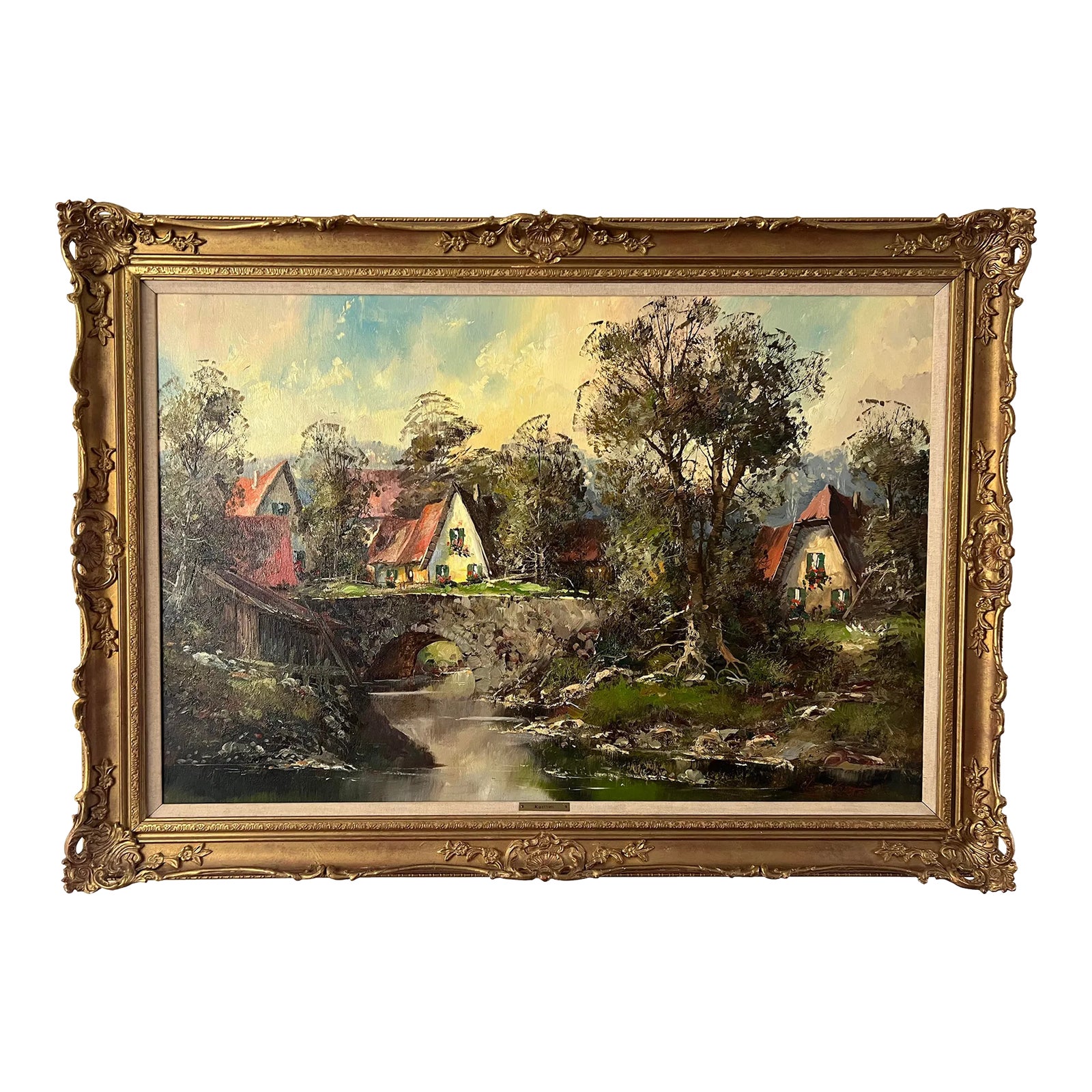 Early 20th Century Dutch Landscape Oil Painting by Jan Kortten | Chairish
