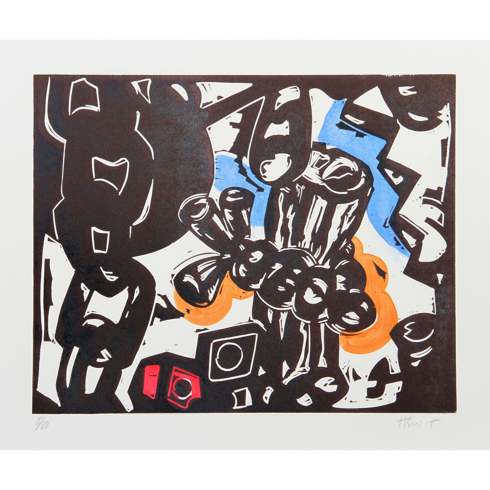 Charlie Hewitt, A, Woodblock | Chairish