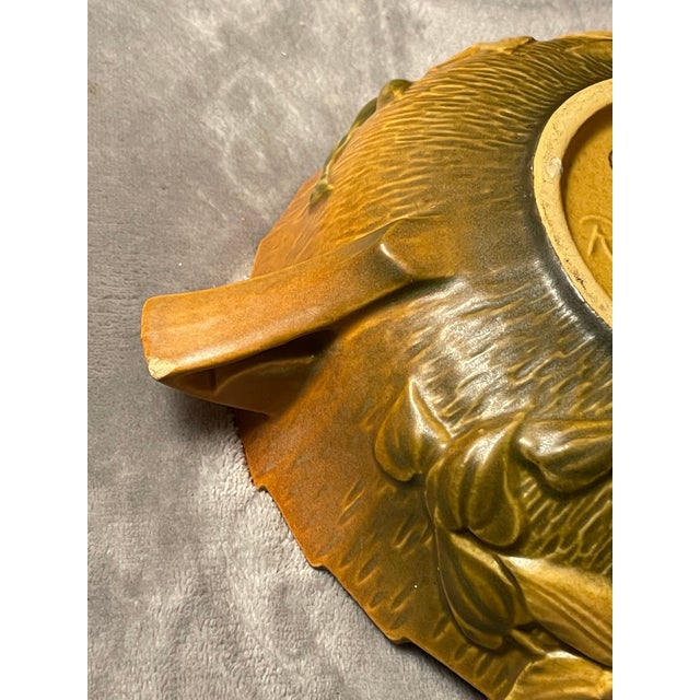 Vintage 1940s Roseville Pottery Clematis Console Bowl 457-8 Autumn ...