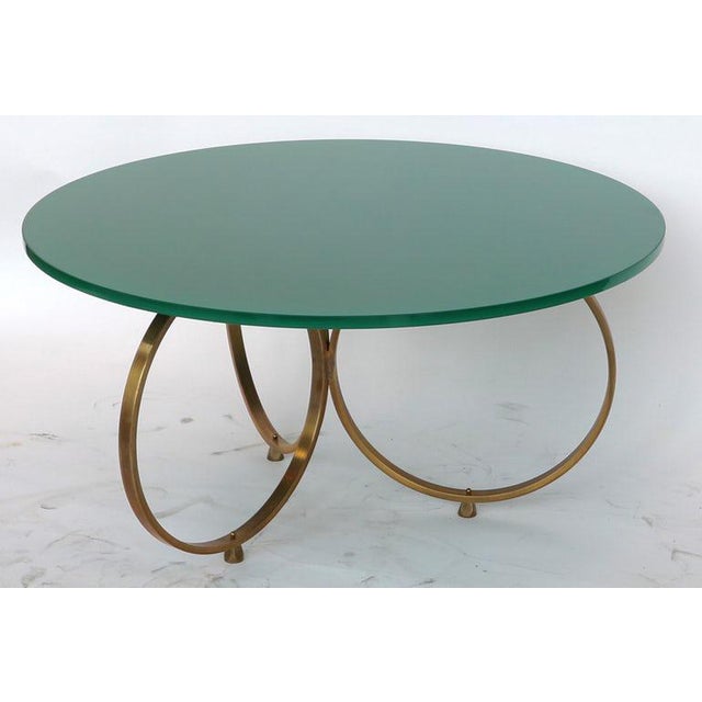 Adesso Imports Brass "Isay" Coffee Table With Reverse Painted Glass Top ...