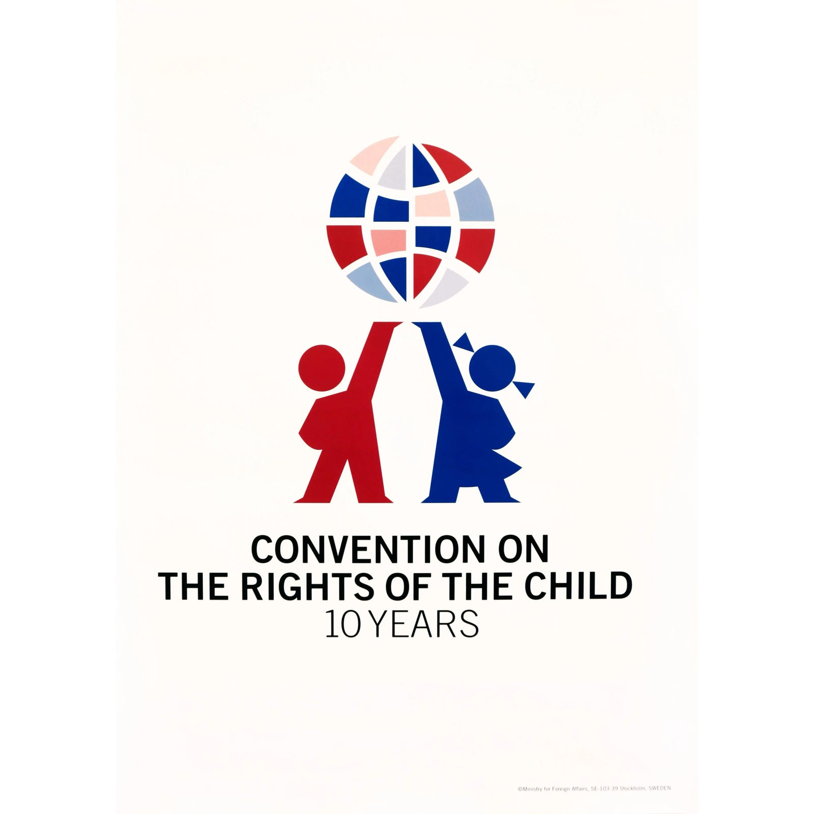 1999 Original United Nations Poster, Convention on the Rights of ...