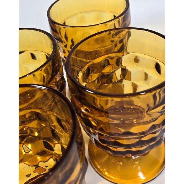 Honeyed Amber Tumblers- Set of Four | Chairish
