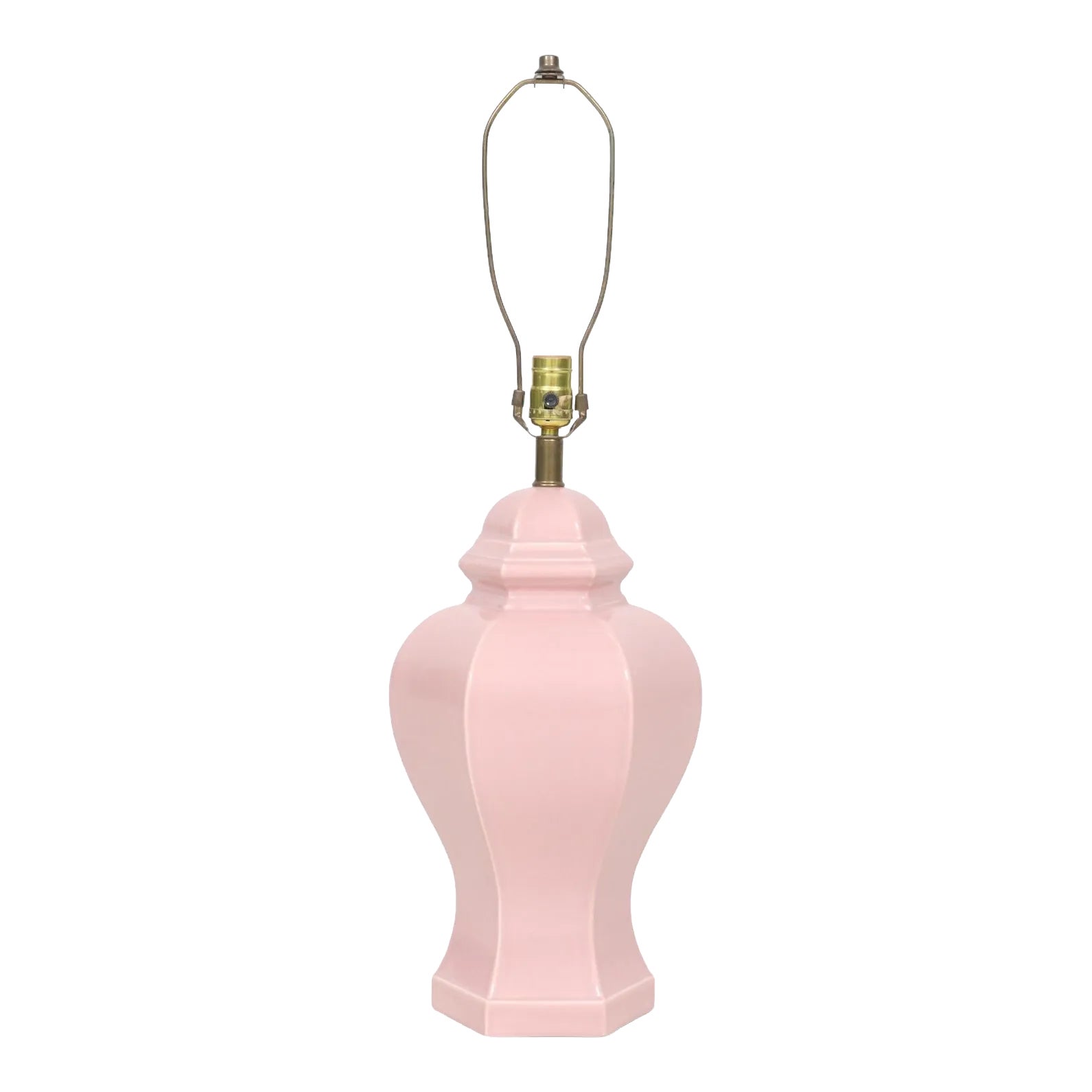 Traditional Pink Ceramic Table Lamp | Chairish