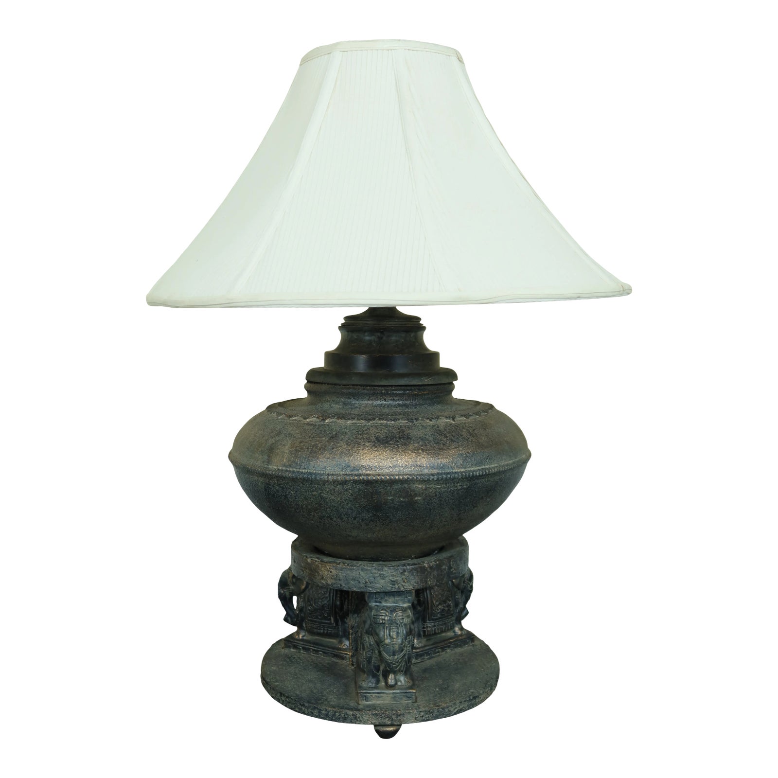 Cambridge Lamps Large Elephant Base Table Lamp | Chairish