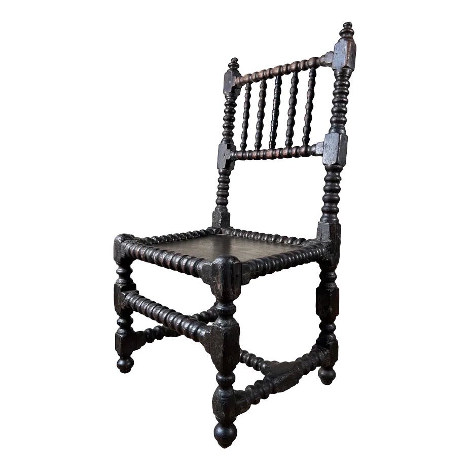 Antique Carolean Bobbin Chair, 1600s | Chairish