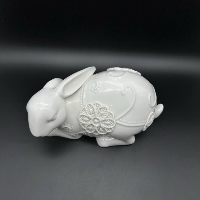 Vintage Porcelain White Rabbit Bunny | Chairish