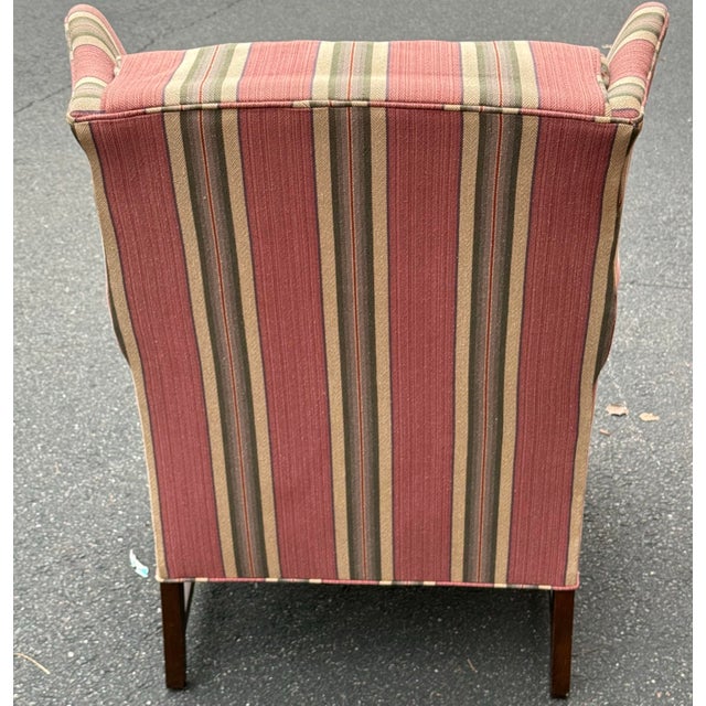 Late 20th Century Pennsylvania House Wingback Chair With Ottoman | Chairish