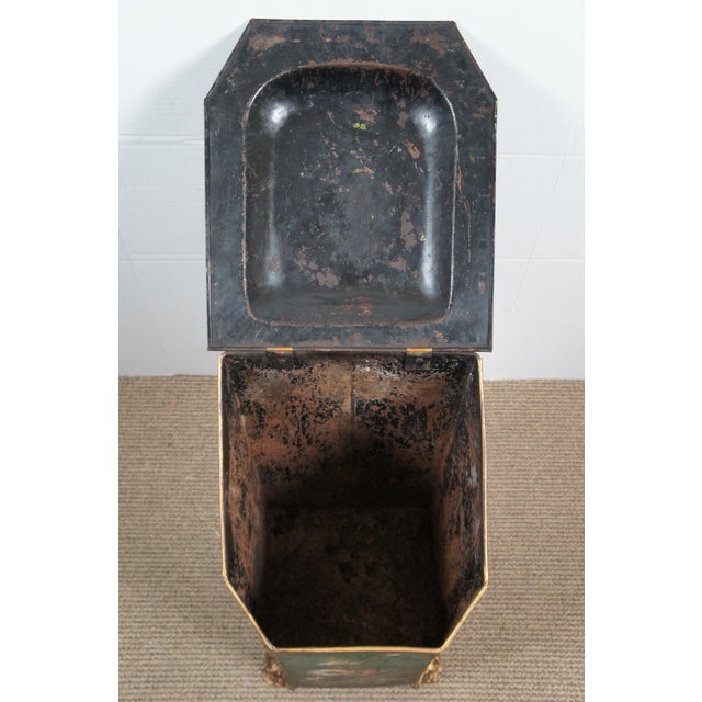 Antique Victorian Renaissance Revival Tole Coal Hod Scuttle Box ...