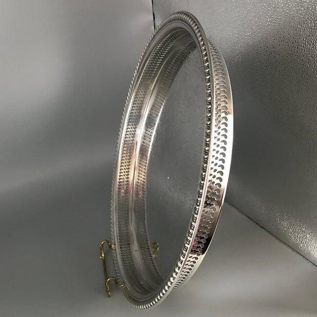 1960s Rogers Silver Plated Shell Pattern Engraved Cocktail Serving Tray ...