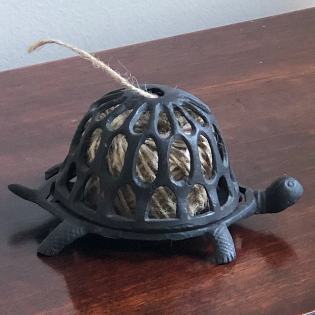 Mid-20th Century Cast Iron Tortoise String Dispenser / Holder | Chairish