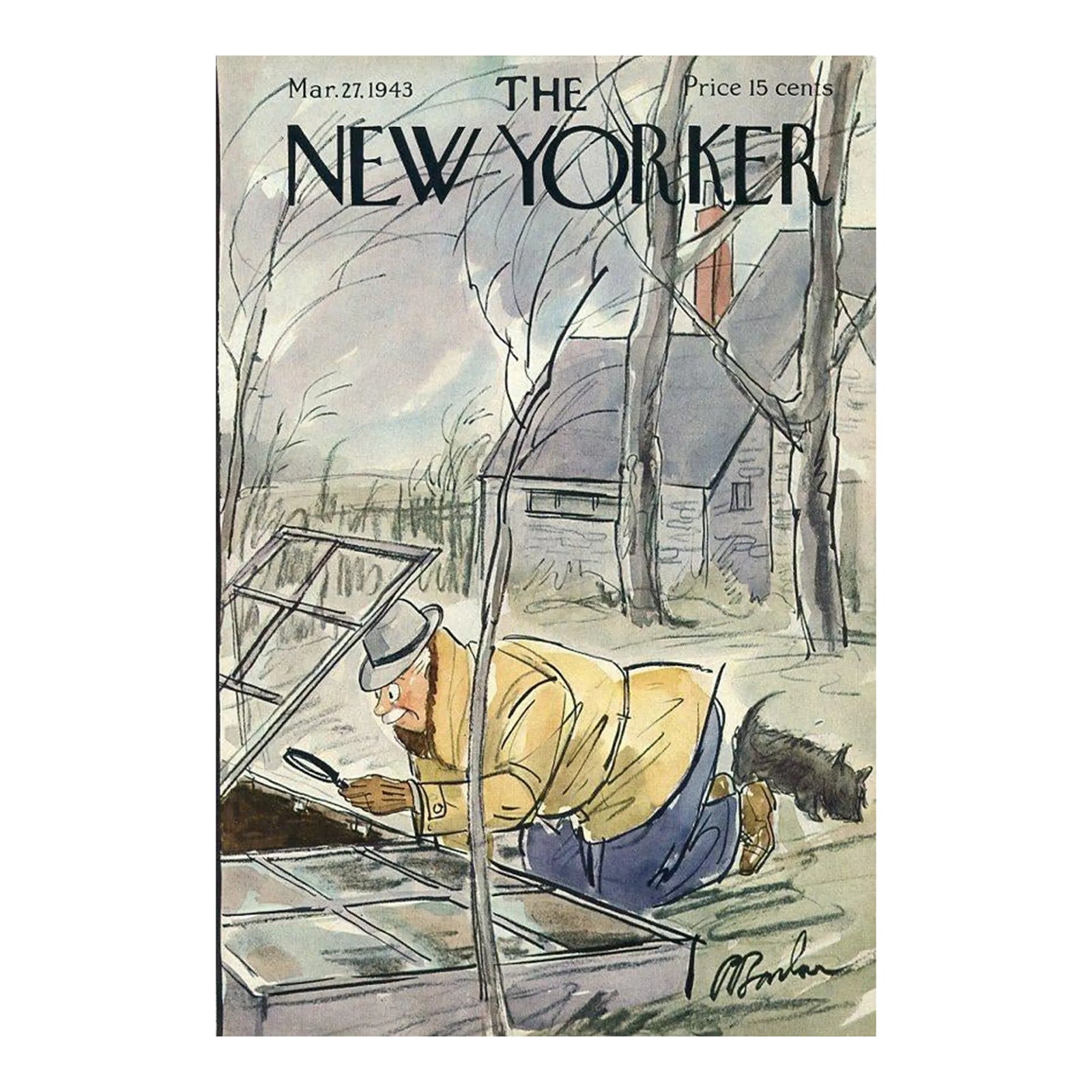 1943 Vintage New Yorker Cover, March 27 (Perry Barlow), Original New ...