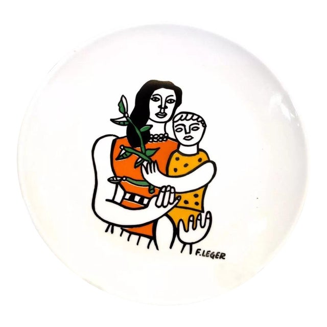 Fernard Leger Mother and Child Stamped Porcelain Plate for Musee F ...
