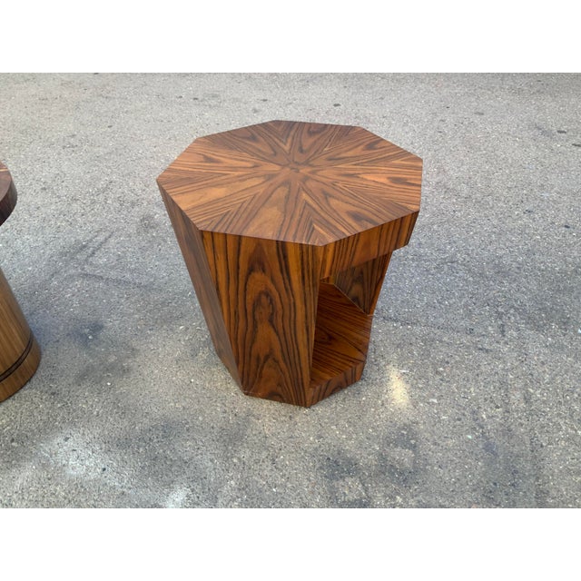 Modern Walnut End Table | Chairish