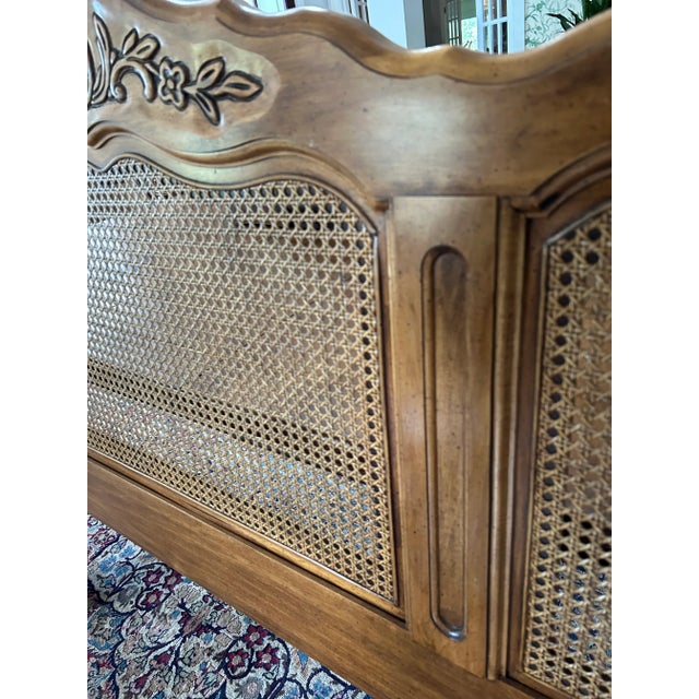 Mid 20th Century Dixie Furniture Full/Queen French Style Caned ...