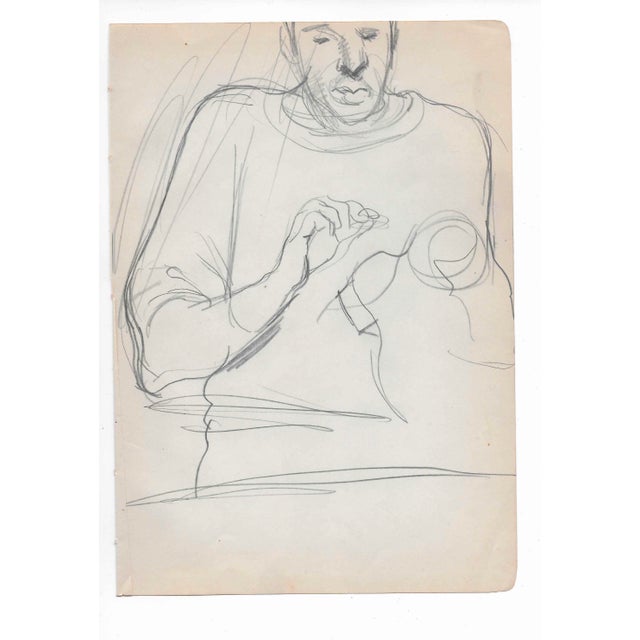 1961 Drawing of a Cobbler | Chairish
