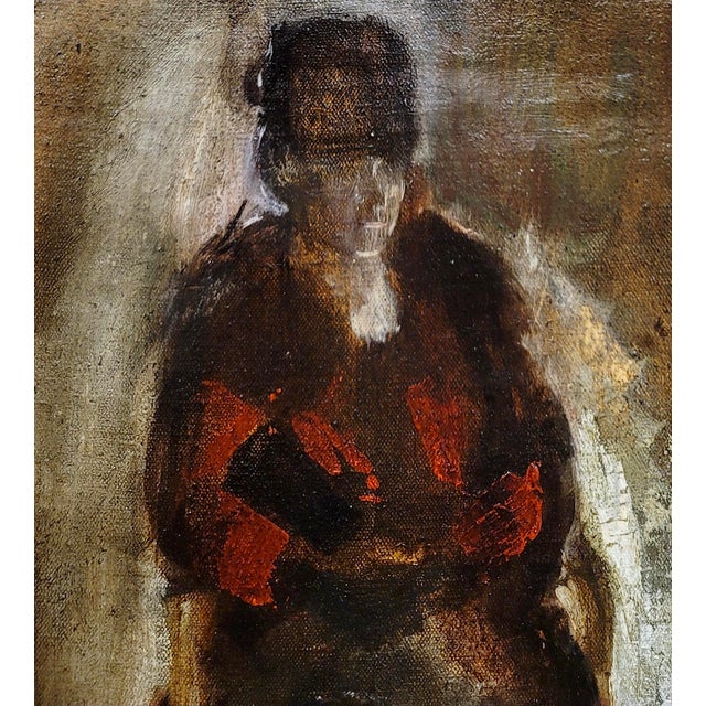 Alberto Sughi - 1958 Portrait of a Sitting Woman-Oil Painting | Chairish