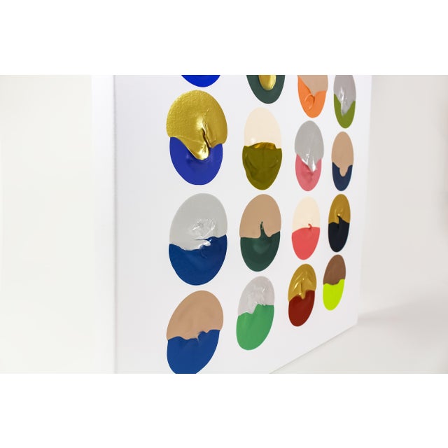 Abstract Textural Painting 'Blue Line' by Logan Ledford | Chairish