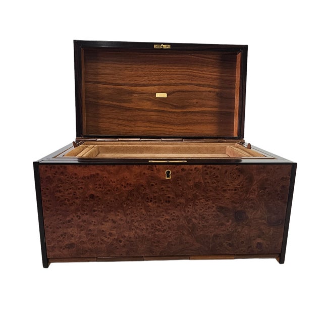 Large Gucci Burl Wood Hinged Jewelry Box | Chairish